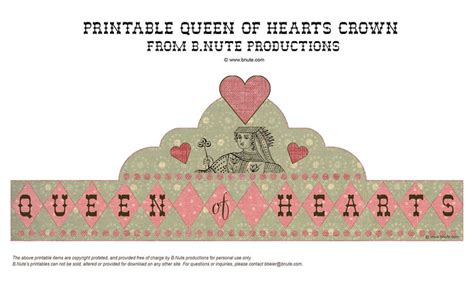 Free Printable Queen Of Hearts Crown Queen Of Hearts Crown Template