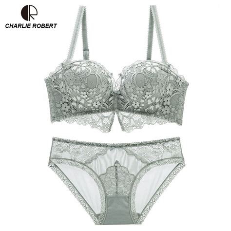 Elegant Bra Set Embroidery Lace Bra Panties Set Comfortable Sexy