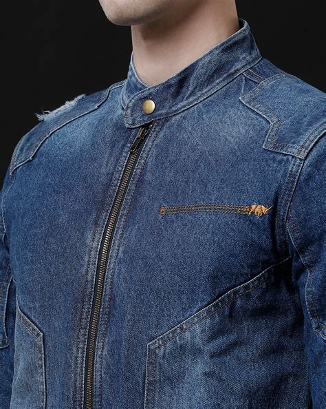 Mens Denim Biker Jacket Breto Temple Of Denim