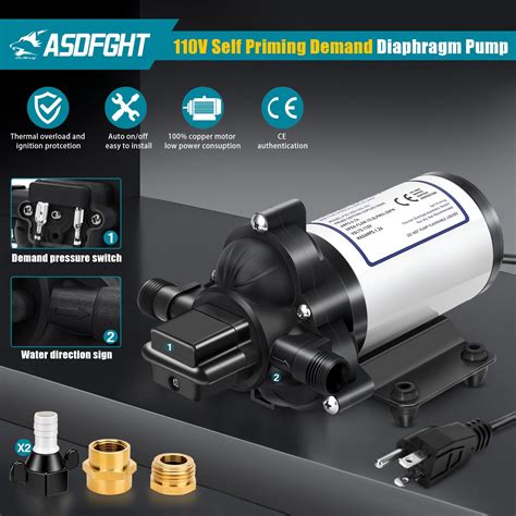 Asdfght 33 Series Rv Fresh Water Pump 110v Ac 40gpm
