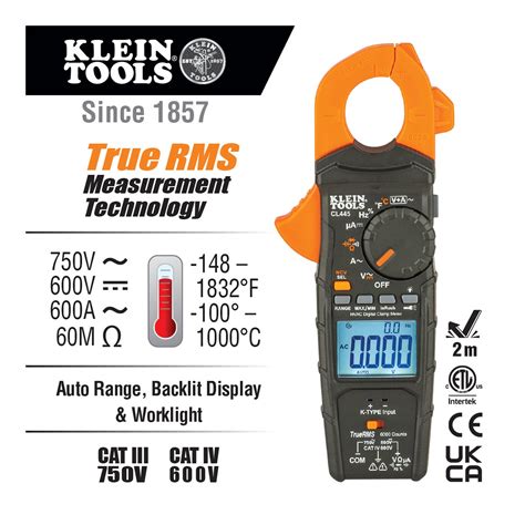 Klein Tools Cl445 Hvac Clamp Meter