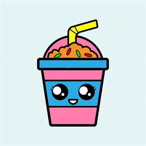 Premium Vector Cute Cartoon Milkshake Vector Illustration
