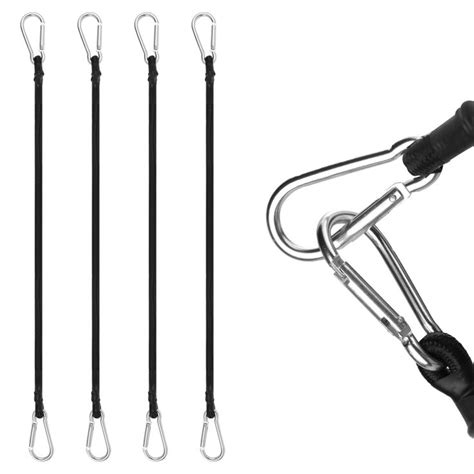 Uraqt Cuerdas Elásticas 4 Piezas Cuerdas Elásticas Con Mosquetones 60