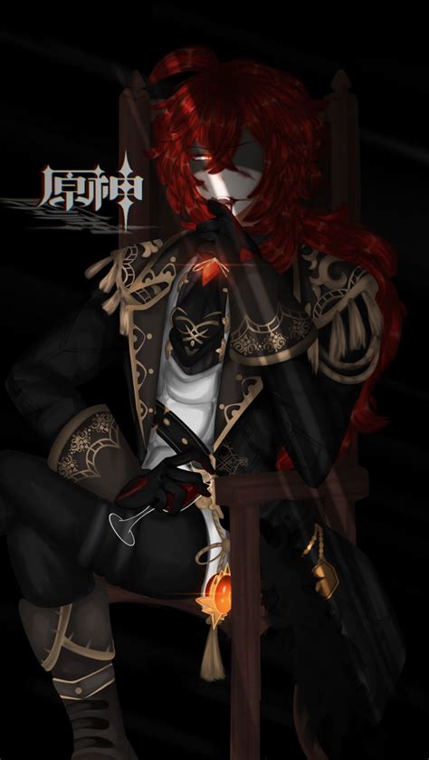 Vampire Diluc Halloween Fanart Fan Art Vampire Halloween