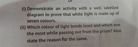 I Demonstrate An Activity With A Well Labelled Diagram To Prove That Wh