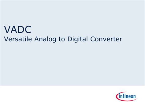 infineon vadc versatile analog to digital converter overview
