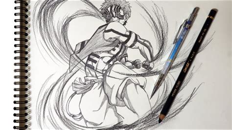 How To Draw Akaza Drawing Face Youtube