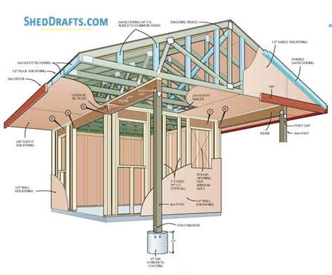 10x12 Backyard Storage Shed With Porch Plans