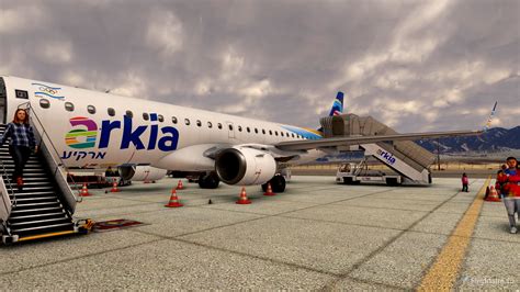 Arkia Israeli Airlines 4x Emc Fss E195 W Cabin Textures For Microsoft Flight Simulator Msfs