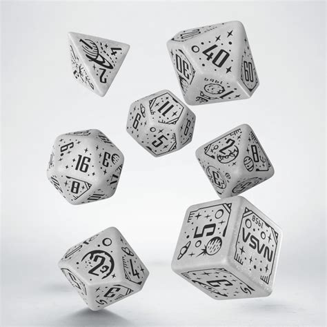 Space Dice Set Apollo 7 Dice For Rpg