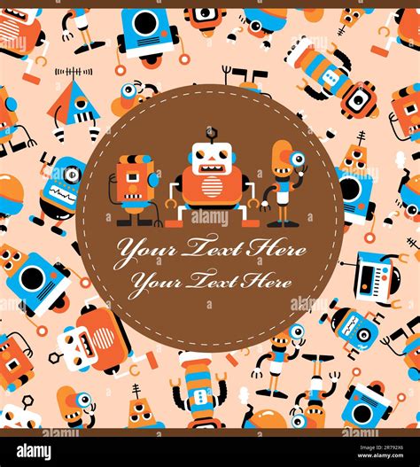 Robot Border Stock Vector Images Alamy