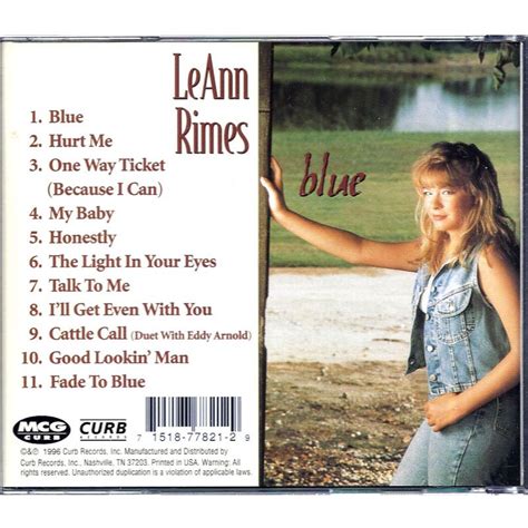 Leann Rimes Cd Blue 1996 Country Music Debut Album