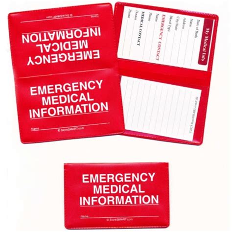 Folding Wallet Vial Of Life Emergency Medical Information Holder For
