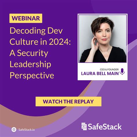 Watch Our Webinar On Dev Culture In 2024 Safestack Posted On The Topic Linkedin