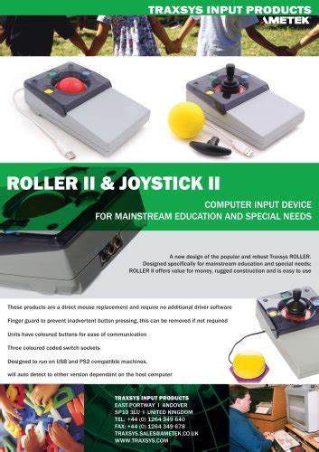 Roller Plus And Joystick Plus Traxsys Input Products Pdf Catalogs