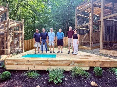 Ohio The Optimist Stage Construction Crew L To R Tom Risacher Dean Stampfli Doug Versaw