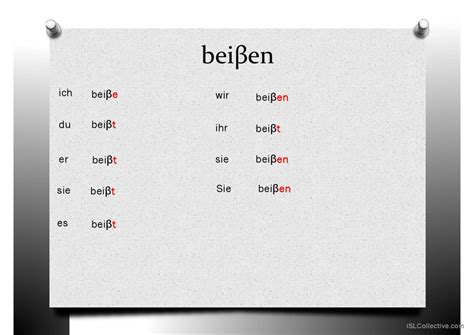 Konjugation Der Verben English Esl Powerpoints