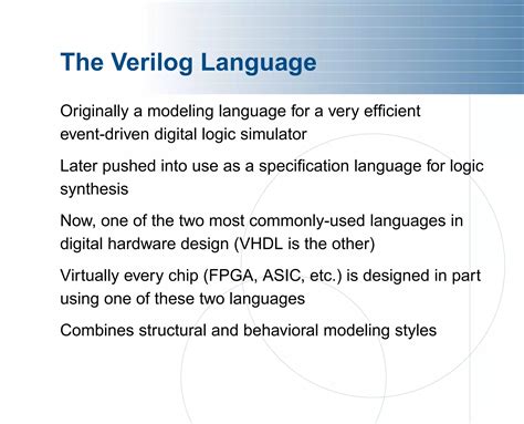 Verilog Ppt Pdf