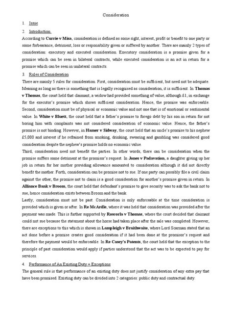 Consideration Pdf Consideration Estoppel