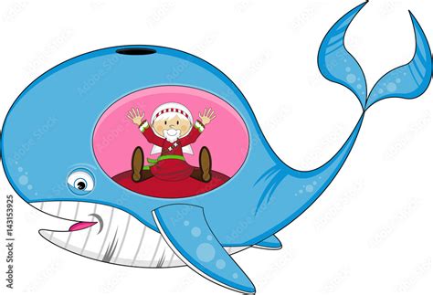 Cartoon Jonah And The Whale Bible Illustration Stock Vector Adobe Stock