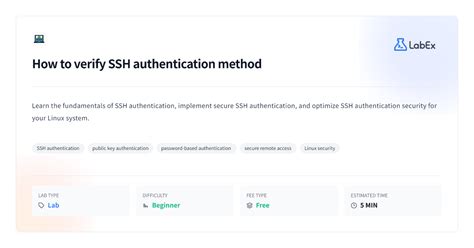 How To Verify Ssh Authentication Method Labex
