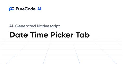 Build And Deploy Nativescript Date Time Picker Tab Quickly