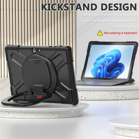 Microsoft Surface Go Go 2 Go 3 Heavy Duty 360 Case Black