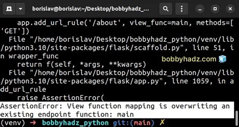 AssertionError View Function Mapping Is Overwriting An Existing Endpoint Function Bobbyhadz