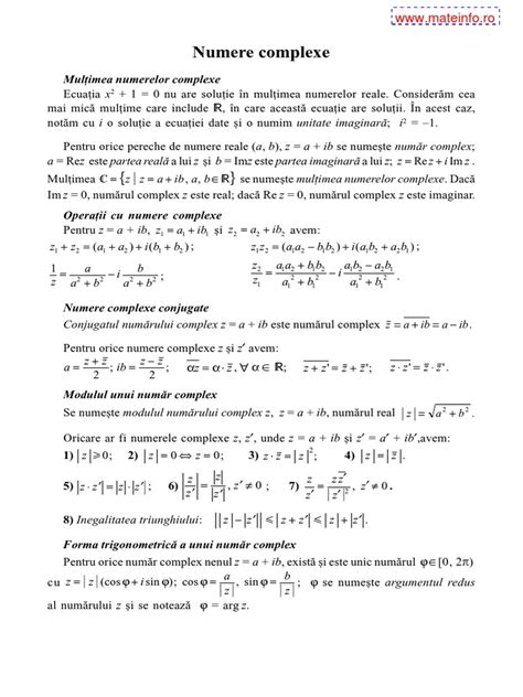Numere Complexe