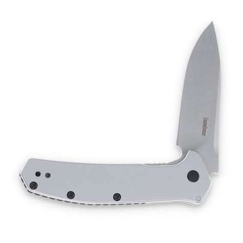 Kershaw Outcome Assisted Folding Knife 28in Stonewash Drop Point Blade