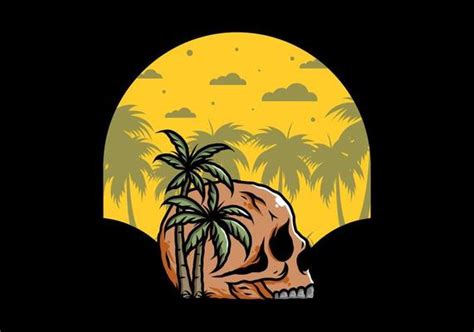 Page 2 Skull Palm Tree Vector Art Icons And Graphics For Free Download