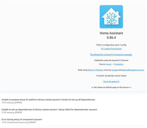Asuswrt Device Tracker Broken In 086 Configuration Home Assistant Community