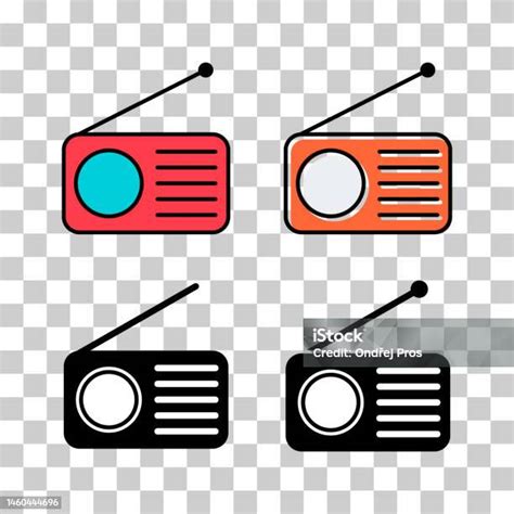 레트로 라디오 방송국 아이콘 평면 격리 된 음악 사운드 미디어 버튼 웹 벡터 일러스트 레이 션 세트 0명에 대한 스톡 벡터 아트 및 기타 이미지 Istock