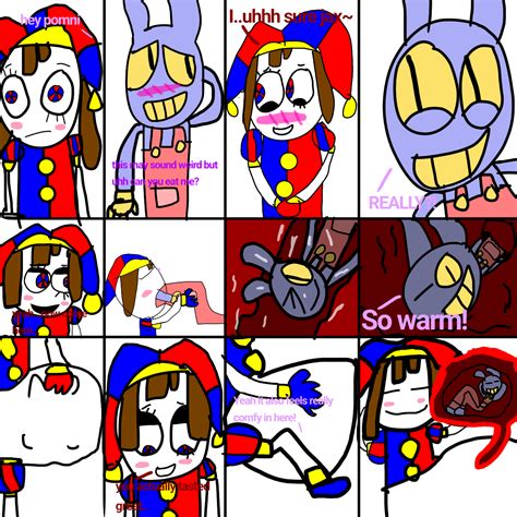 Pomni Eats Jax Because He Wanted To Get Eaten By Tadcvorefanart On