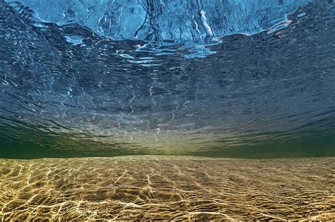 Underwater View Of Temnik River Lake Baikal Siberia Russia