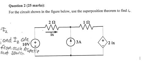 Solved Question 2 25 Marks For The Circuit Shown In The