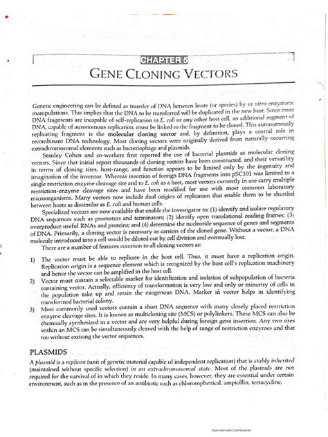 Gene Cloning Vectors Pdf