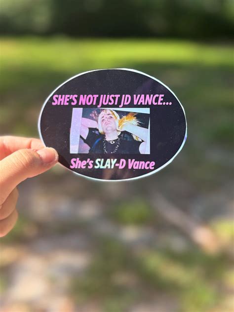 Jd Vance Drag Queen Meme Sticker Funny Political Satire Lgbtq Vinyl