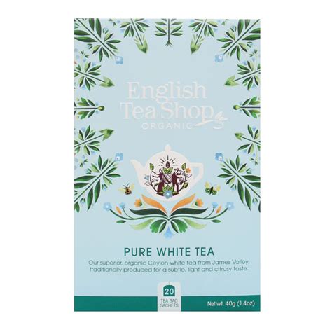 Pure White Tea 20 Tea Bag Sachets Upstream Trading