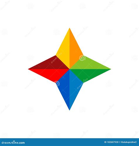 Four Star Colorful Logo Template Illustration Design Vector Eps 10