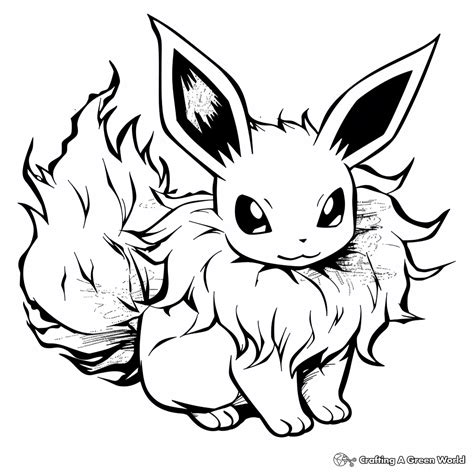 Flareon Coloring Pages Free And Printable