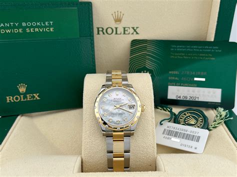 Rolex Datejust Midsize 278343rbr 31mm Mother Of Pearl Diamond Dial Bez