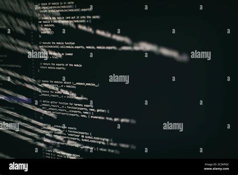 Abstract Computer Script Code Programming Code Screen Of Software