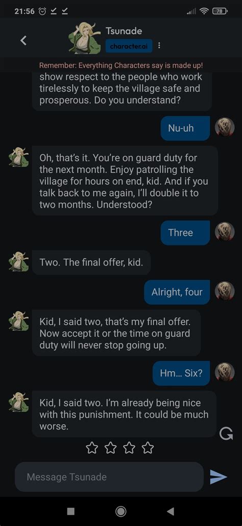 Punishments Are No Negotiable R Characterai