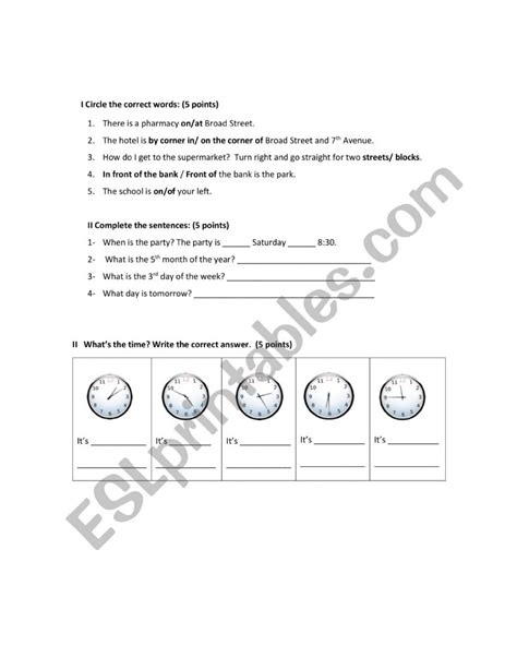 Placement Test Esl Worksheet By Majaprofe