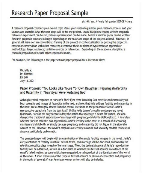 Formal Proposal Format Example