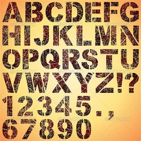 Grunge Stencil Letters Abilità