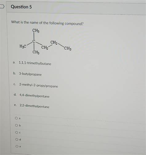 Solved Name The Following Compound A