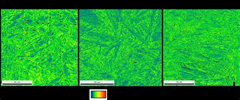25 Kernel Average Misorientation Maps For A 06c03nb Steel Cooled At