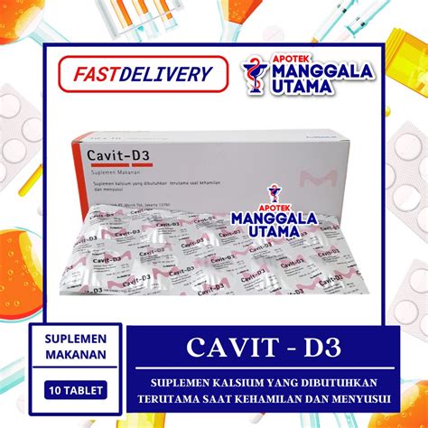 Jual Cavit D3 Per Strip Isi 10 Tablet Shopee Indonesia